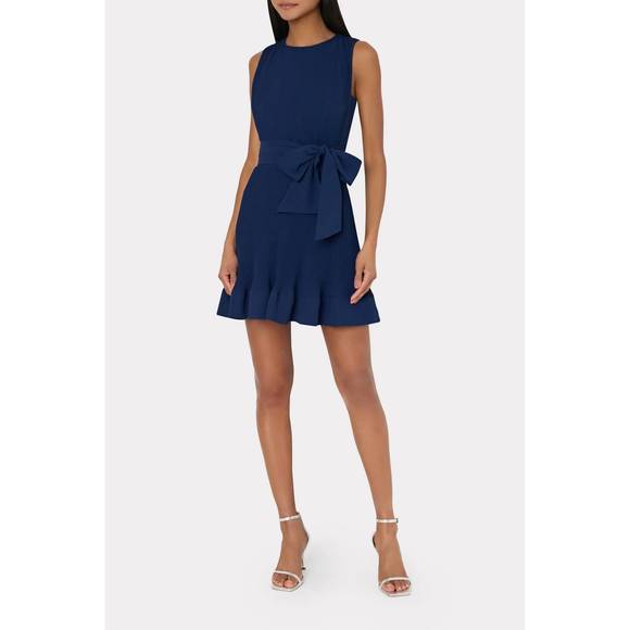 Milly | Dresses | New Milly Carreen Pleated Mini Dress In Navy | Poshmark